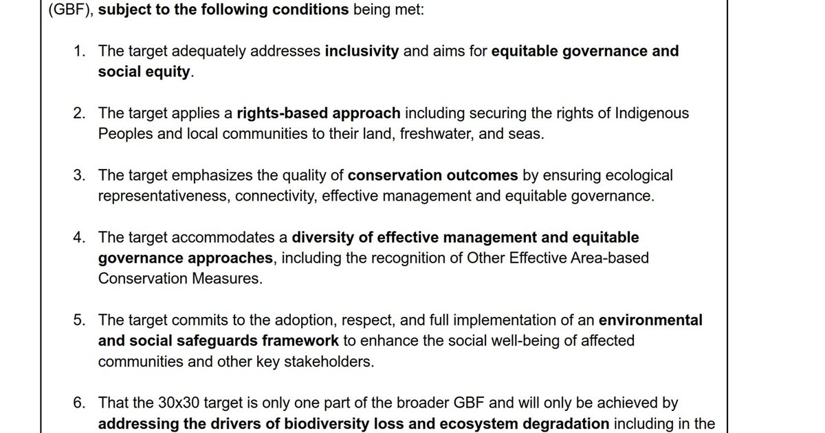 WWF‚'s Position on an Area-Based Conservation Target ("30x30") in the ...