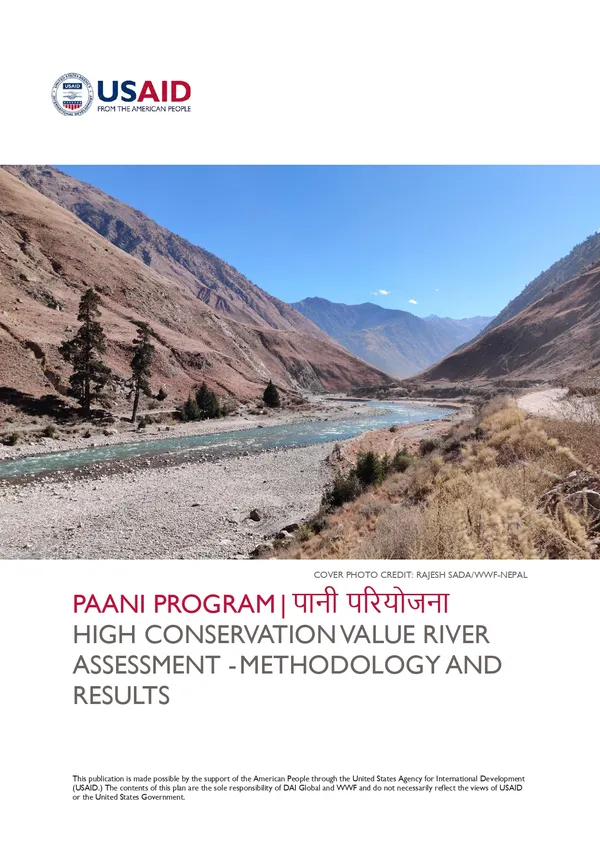 Paani Program: High Conservation Value Assessment - Methodology and ...