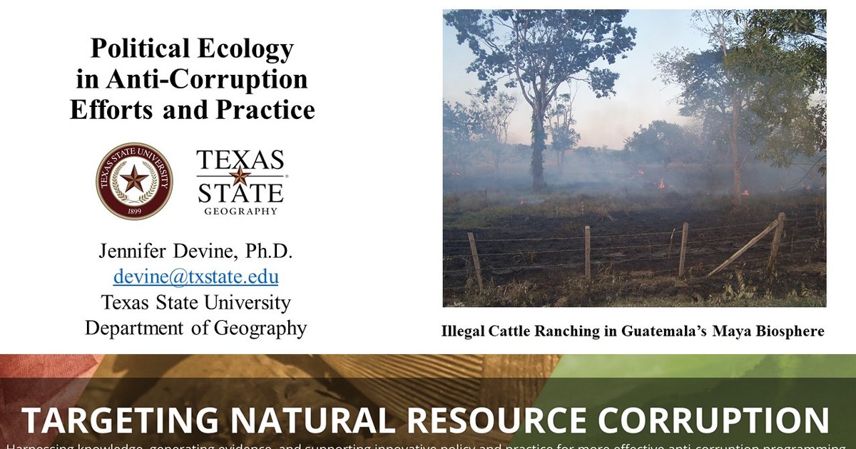 Political Ecology in Anti-Corruption Efforts and Practice | World ...